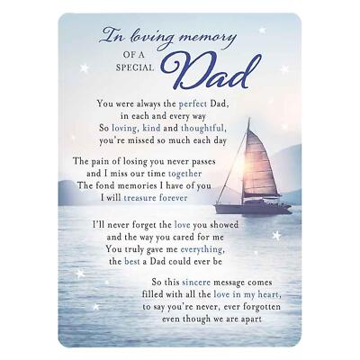Loving Memory Open Graveside Memorial Card - Special Dad C89090 | eBay