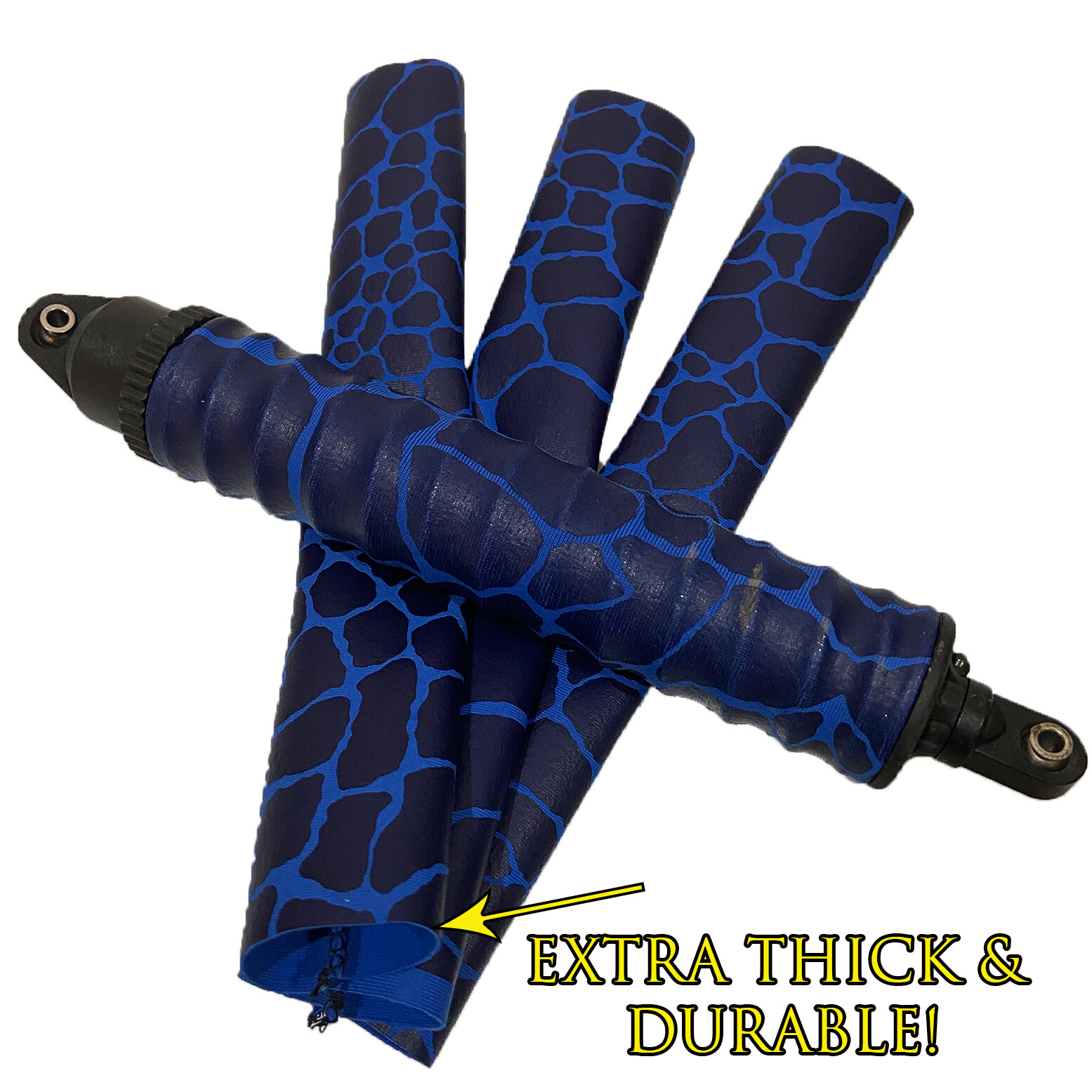 Traxxas XMaxx Shock Dust Covers Wraps - Brand New Color! Blue Leopard ...