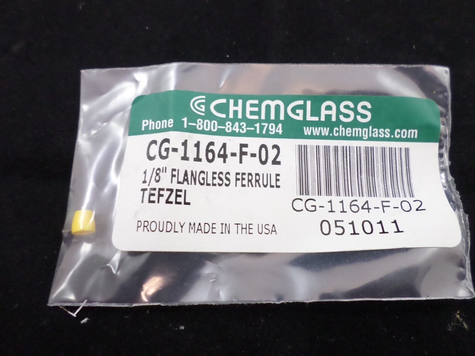 CHEMGLASS+1%2F8%E2%80%9D+Flangless+Ferrule+TEFZEL+CG-1164-F-02 for sale ...