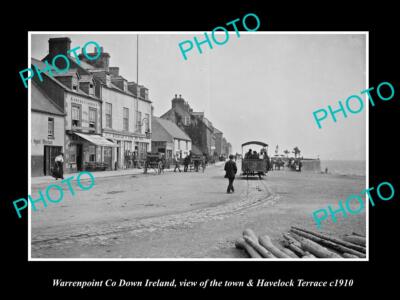 OLD LARGE HISTORIC PHOTO OF WARRENPOINT DOWN IRELAND THE TOWN ...
