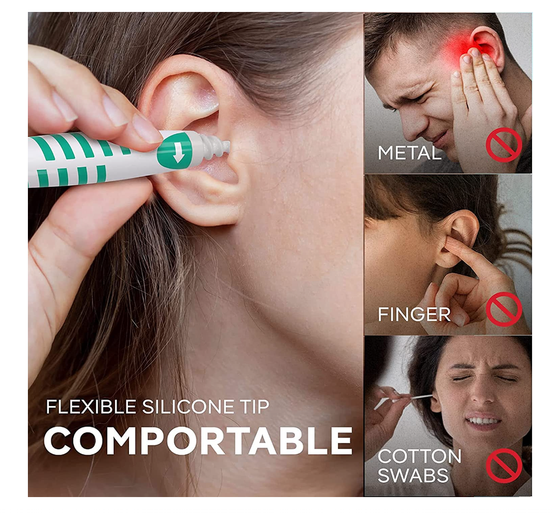 Ear Wax Removal, Q Grips Ear Cleaner Soft Silicone Ear Cleaning Tools ...