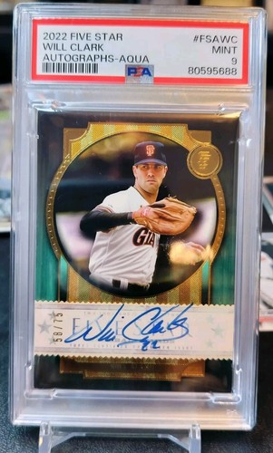 WILL CLARK AUTO /75 2022 TOPPS FIVE STAR AQUA ON CARD AUTOGRAPH SP ...