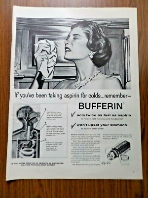 1957 Bufferin Ad Lady | eBay