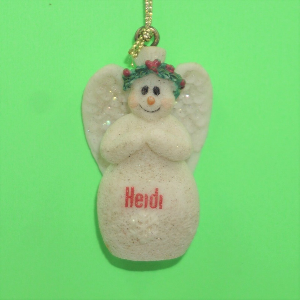 Snowman Angel Christmas Ornament Snowangel Sparkle Ganz Pre-Printed ...