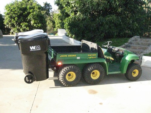 Trash Cart / Garbage Can Carrier -Dual Carrier w/ Mount | eBay