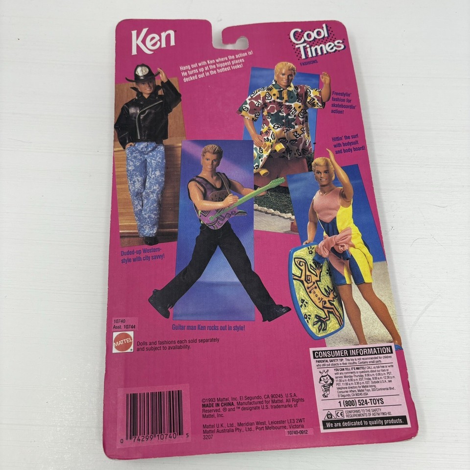 Barbie KEN Rockin' Fashion w Guitar Cool Times Fashions (1993) | eBay