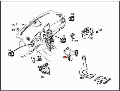 Genuine MERCEDES BBDC W242 C117 W176 X117 X156 Air duct 2468310600 | eBay