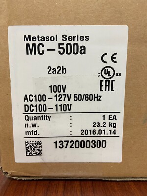 LSiS, Electric Metasol Contactor MC-500a-22-AC/DC100, 800Amp Frame, 3P ...