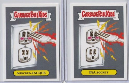 GPK 2017 Adam-Geddon Shocked Jacque And Ira Socket Stickers NM/Mint | eBay