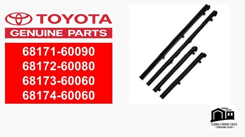 Toyota OEM 4Runner GX460 Front Rear Inner Door Glass Weatherstrip Set ...