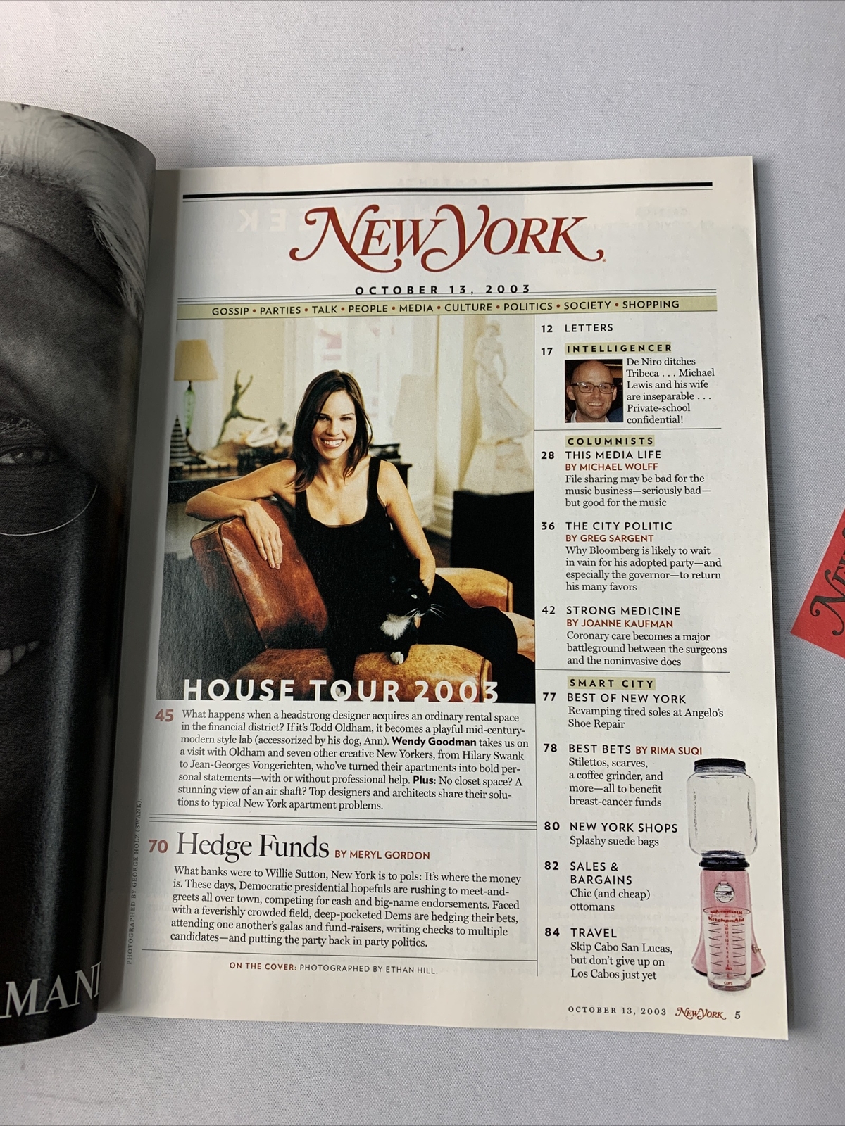 New York Magazine October 2003 House Your! Todd Oldham Hilary Swank | eBay
