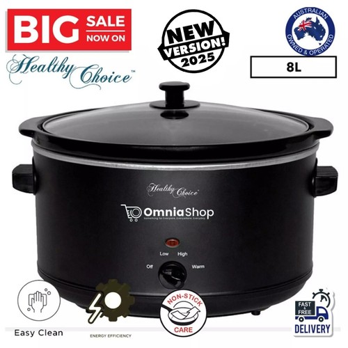 Healthy Choice Large 300W 8L Non Stick Slow Cooker w/Ceramic Bowl/Pot ...