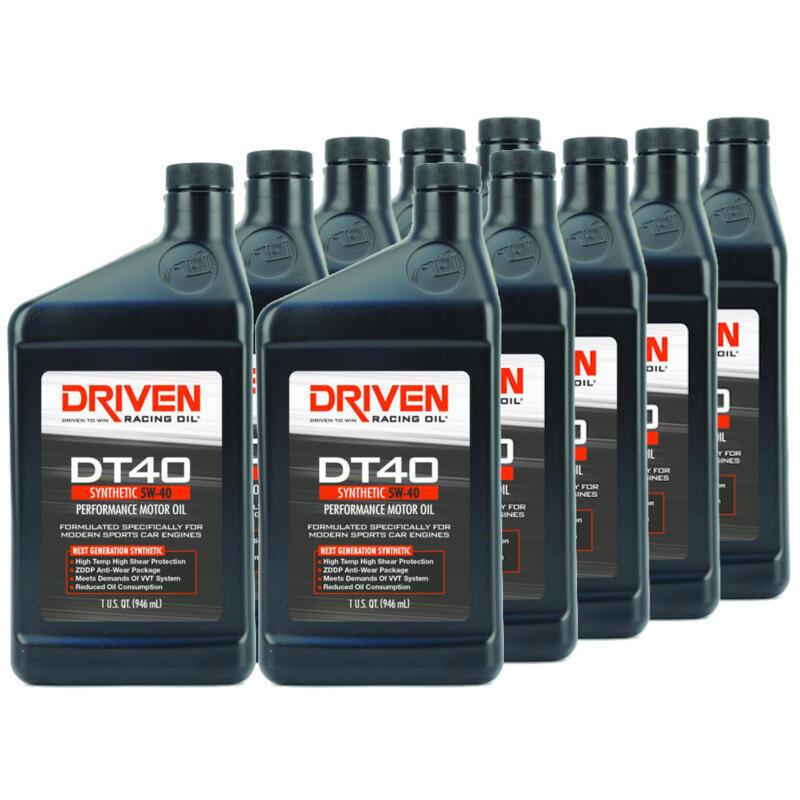 Driven Racing Engine Oil 02406 (10-PACK); DT40 Oil 5W-40 1 Quart ...