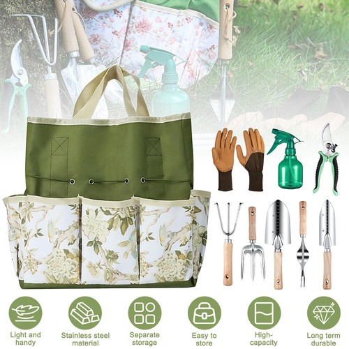 Utility Garden Tool Set, 9Pcs Heavy Duty Gardening Hand Tools with ...