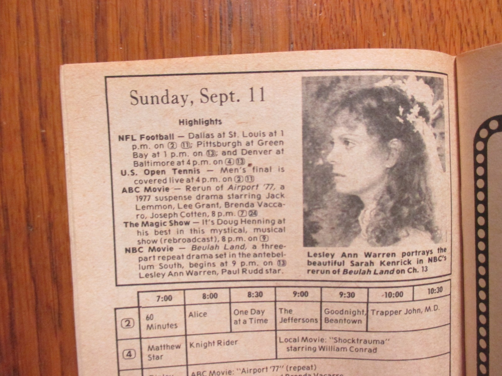 Sept. 11, 1983 Detroit News Television Magazine(DEBRA SUE MAFFETT/MISS ...