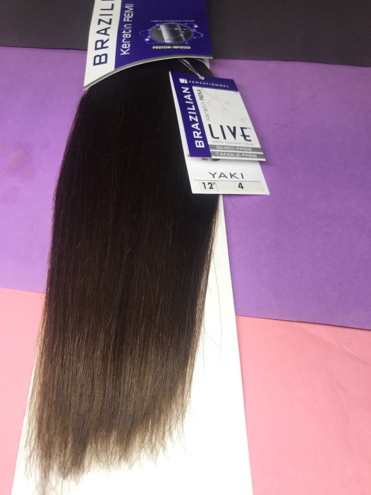 Sensationnel Live Brazilian Keratin Remi Weave_Yaki_12"_#4 | eBay