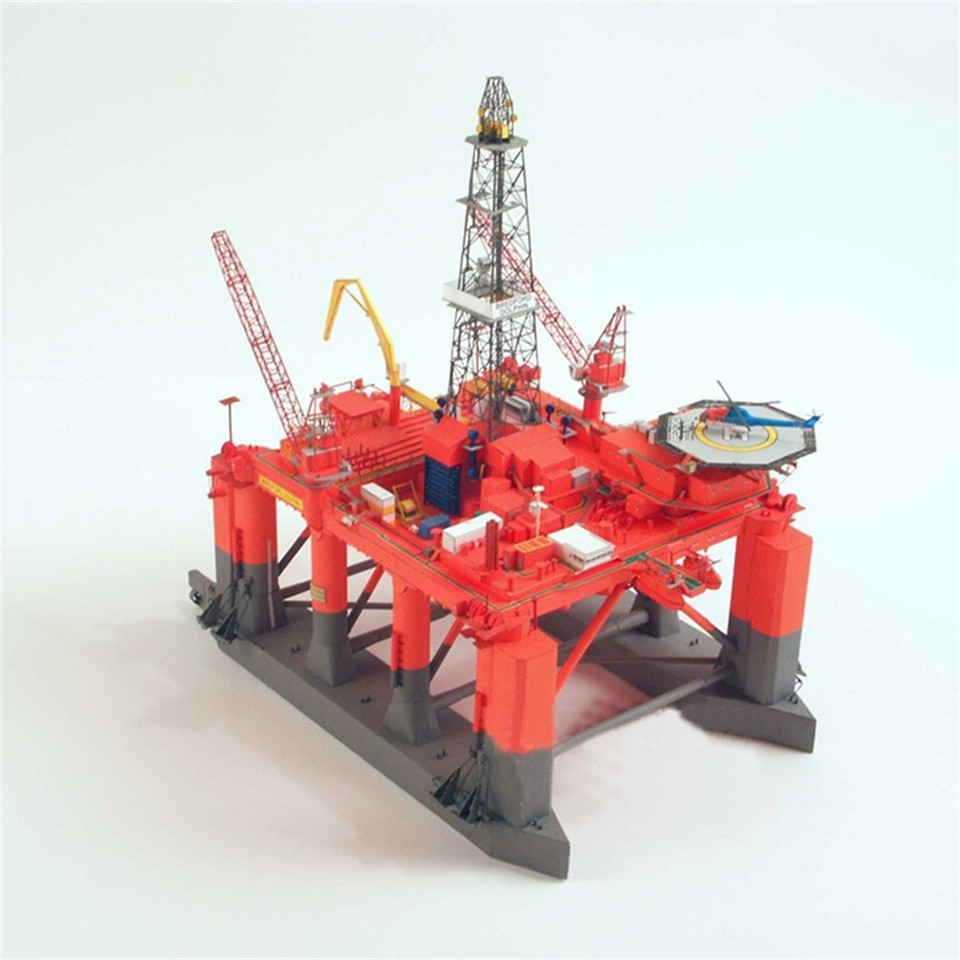 1:400 Norwegian Bredford Oil Drilling Platform Paper Model Unassembled ...