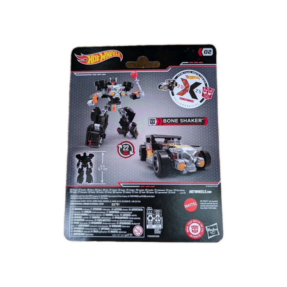 2025 Hasbro Transformers Collab Hot Wheels Transformers BONE SHAKR New ...