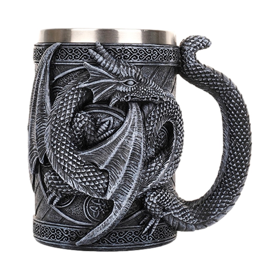 Medieval 3D Dragon Beer Mug Game Tankard Coffee Cup Wine Glass Mugs ...