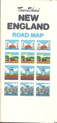 Vintage Travel Vision New England Road Map - 1984 | eBay