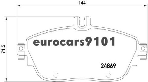 New! Mercedes Hella-PAGID Front Disc Brake Pad Set 355019721 0004203002 ...