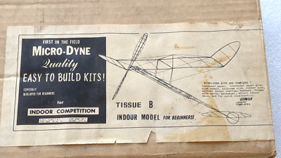 Micro-Dyne TISSUE B - Indoor Competitor 26" WS Vintage Balsa Model ...