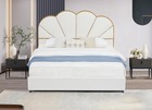 Queen Size Upholstered Smart Platform Bed Frame with 4 Drawer and Slats ...