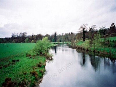 Photo 6x4 River Teviot west of Monteviot suspension bridge Ancrum c2002 ...