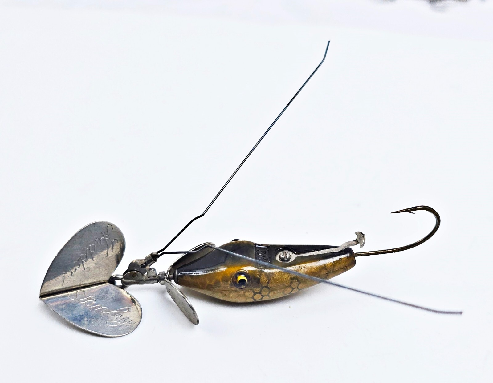 Tough Heddon-Stanley No 79M Weedless Pork Rind Lure Pike Scale 1923 W ...