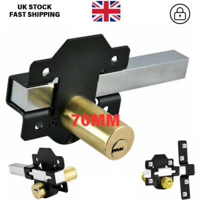 Heavy Duty Double Locking Gate Lock - 70mm Long Throw Both Sides with 5 ...