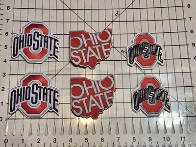 OHIO STATE BUCKEYES EMBROIDERED PATCHES LOT OF 6 / NATIONAL FOOTBALL ...