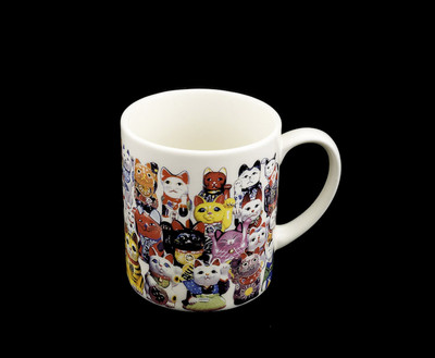 Manekineko Cat Mug - Japanese Charm - Maneki Neko - Made In Japan #6970 ...