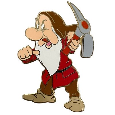 Official Disney Pin Snow White Seven Dwarfs Grumpy Holding a Pick Axe ...