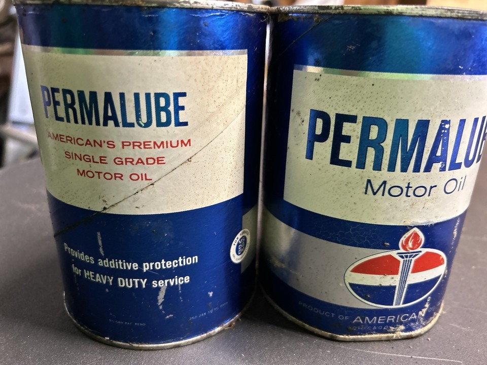 Vintage NOS American Permalube Oil Can Quart Full | eBay