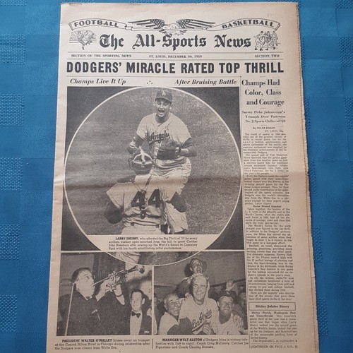 Brooklyn L A Dodgers 1959 World Series Champs Sherry Roseboro Koufax ...