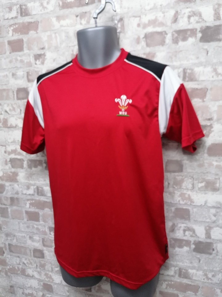 WRU Welsh Rugby Union T-Shirt Red Size Small | eBay