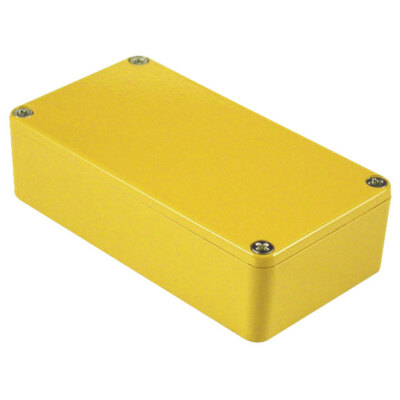 Hammond 1590BYL Aluminium ‘Stomp Box’ Enclosure Yellow (112 x 60 x 31mm ...