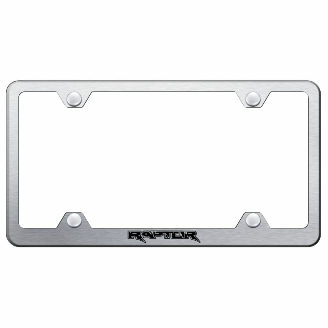 Ford Raptor Brushed Chrome Stainless Steel License Plate Frame - LFW ...
