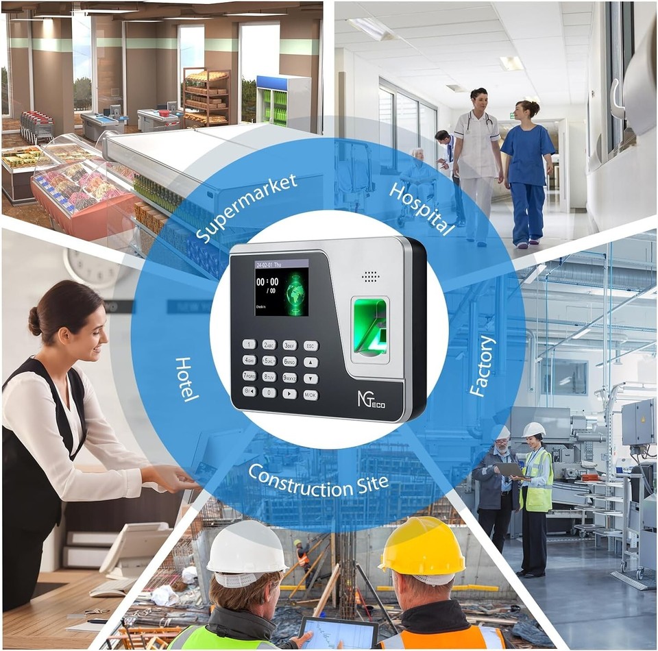 NGTeco AS10 Standalone Time Card Machine Automatic Punch in Out | eBay