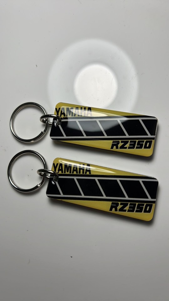 Yamaha RZ 350 Yellow Black Motorcycle Key Chain 2 Pack | eBay