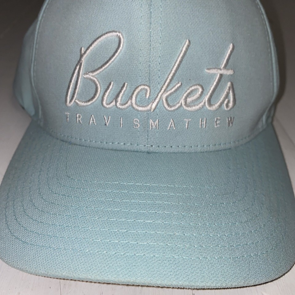 Travis Mathew Golf Buckets Hat Baseball Cap Light Blue Snap Back ...