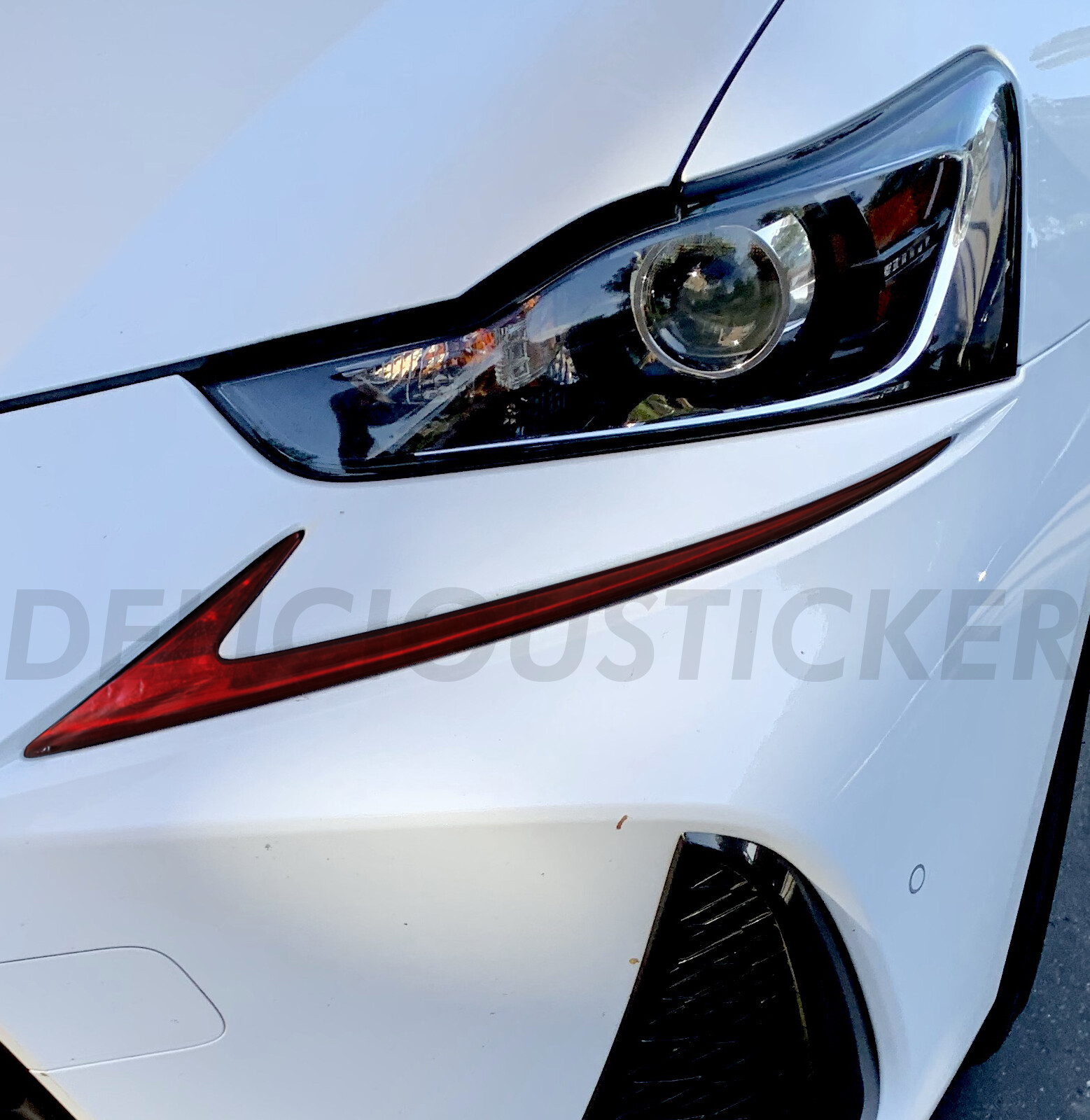 For Lexus IS 2017-2020 Red Drl Tint Light Overlay Head Vinyl 200t IS350 ...