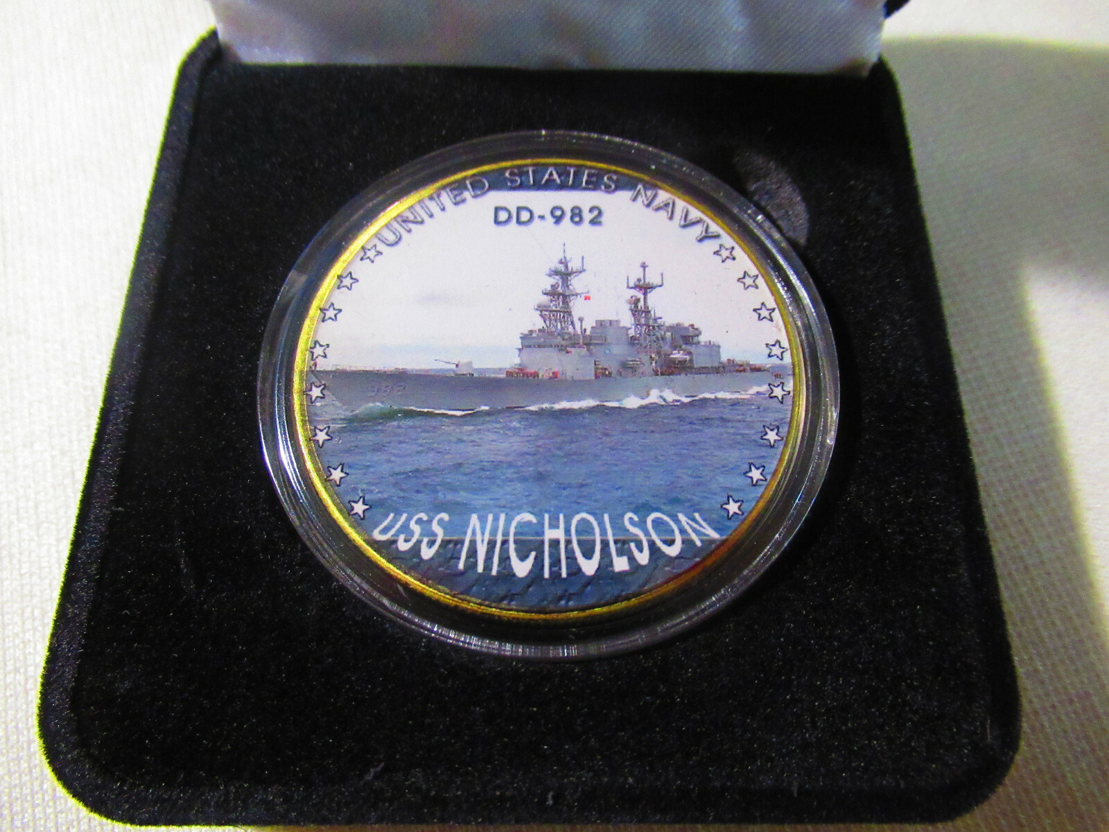 US NAVY - USS NICHOLSON (DD-982) Challenge Coin w/ Presentation Box | eBay