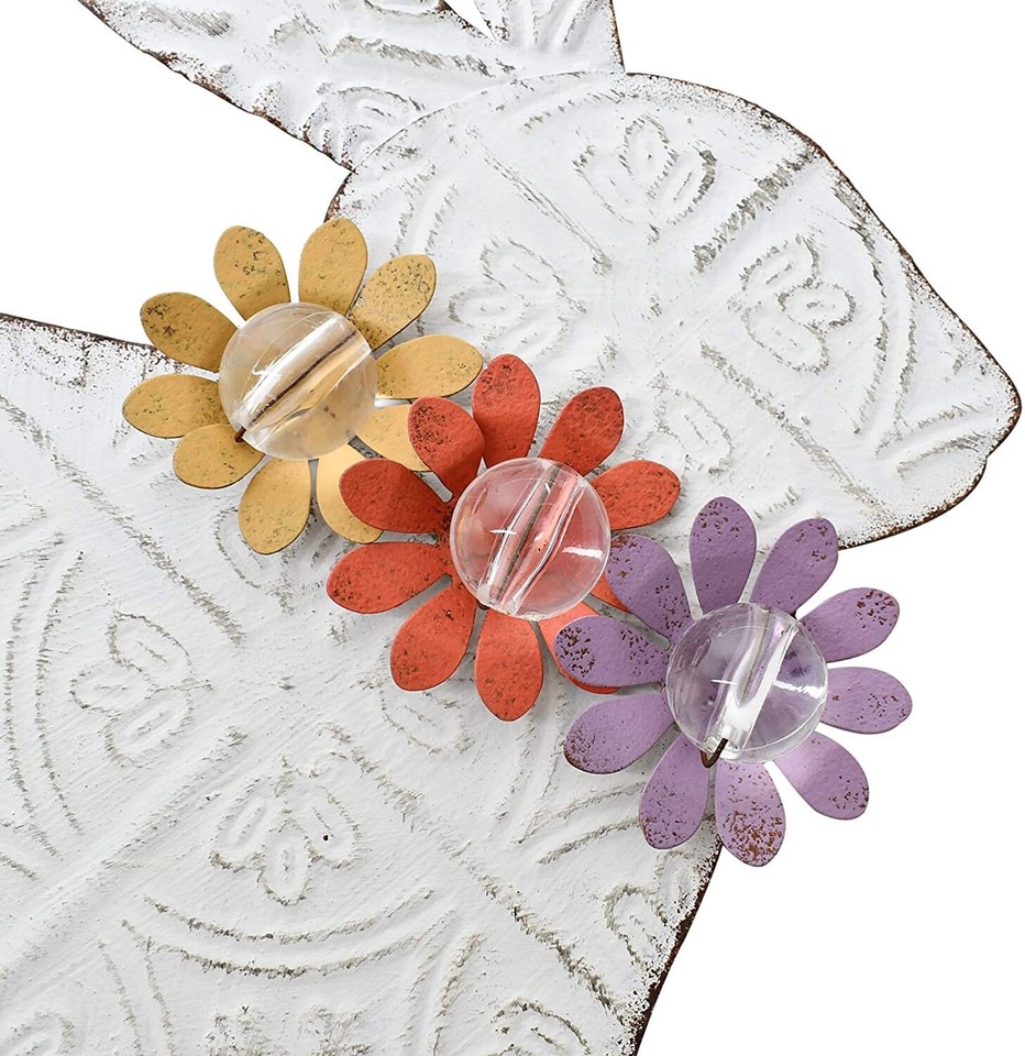 Metal Easter Bunny Garden Stake Decorative Rabbit Yard Sign Spring Lawn ...