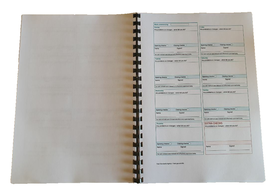 Safer Food Better Business 12 Months spiral bind Diary Refill Pack ...