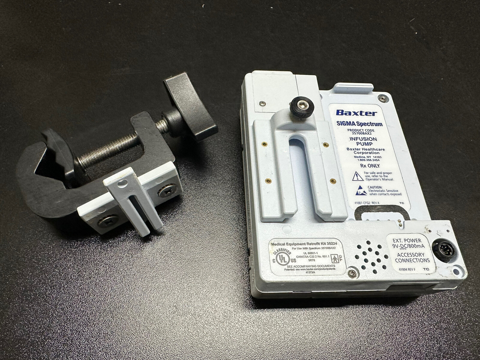 For Parts Only Baxter Sigma Spectrum Infusion Pump with Pole Clamp As ...