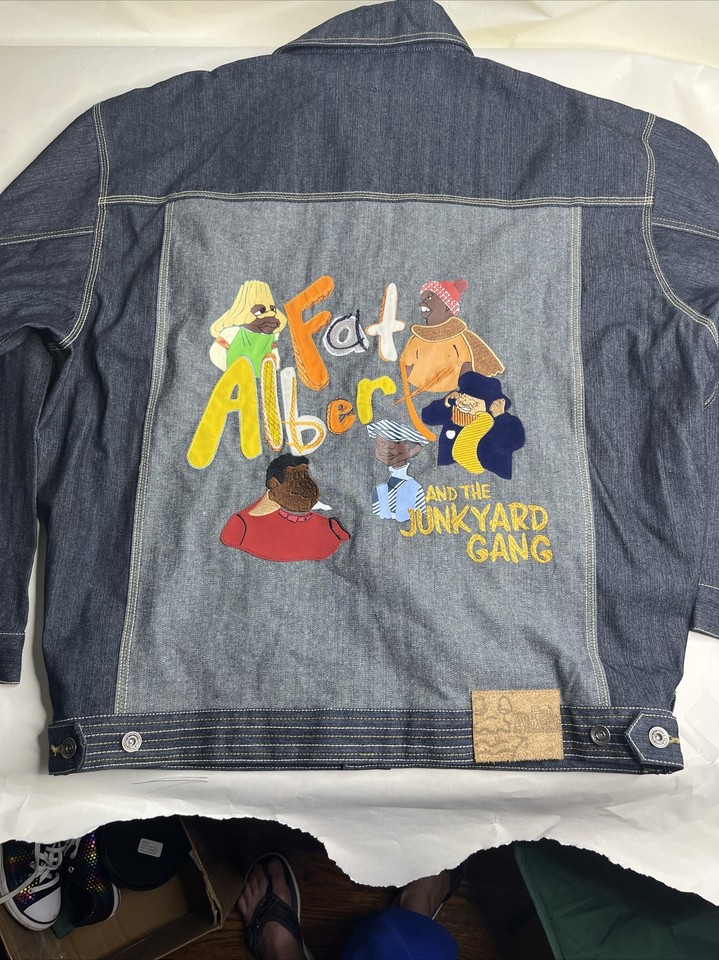 FUBU Platinum Fat Albert and the Junk Yard Gang Denim 2XL Jacket Button ...