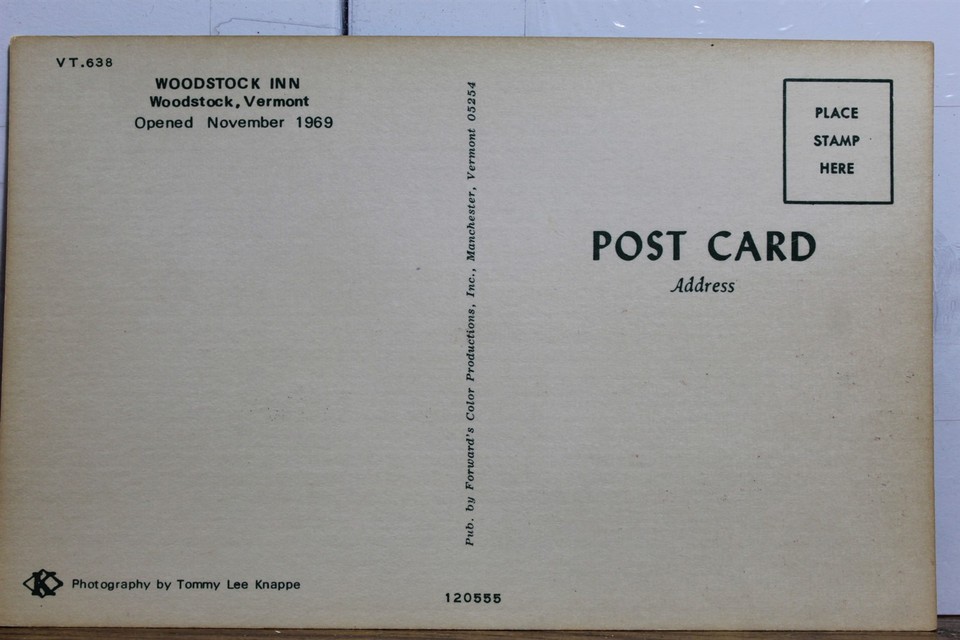 Vermont VT Woodstock Inn Postcard Old Vintage Card View Standard ...