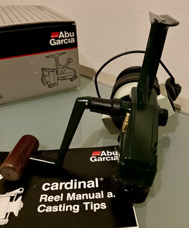 abu garcia cardinal c4 green, wooden handle new in box | eBay UK
