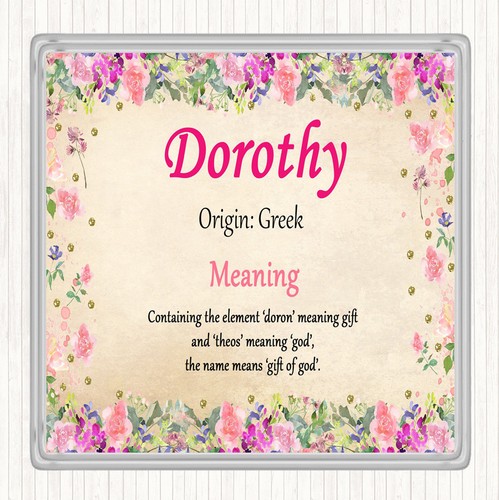 Dorothy Name Meaning Drinks Mat Coaster Floral | eBay